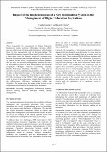 Impact of the Implementation of a New Information System in the ...